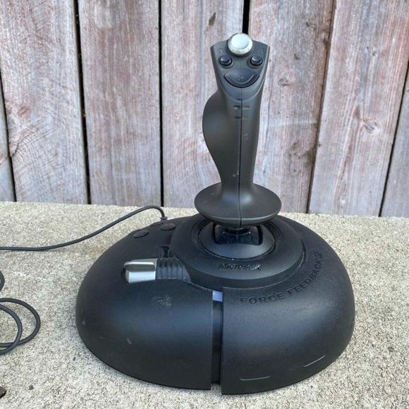 Vintage | Accents | Vintage Microsoftsidewinderforce Feedback 2 X563776 Joystick Controller Coll ...